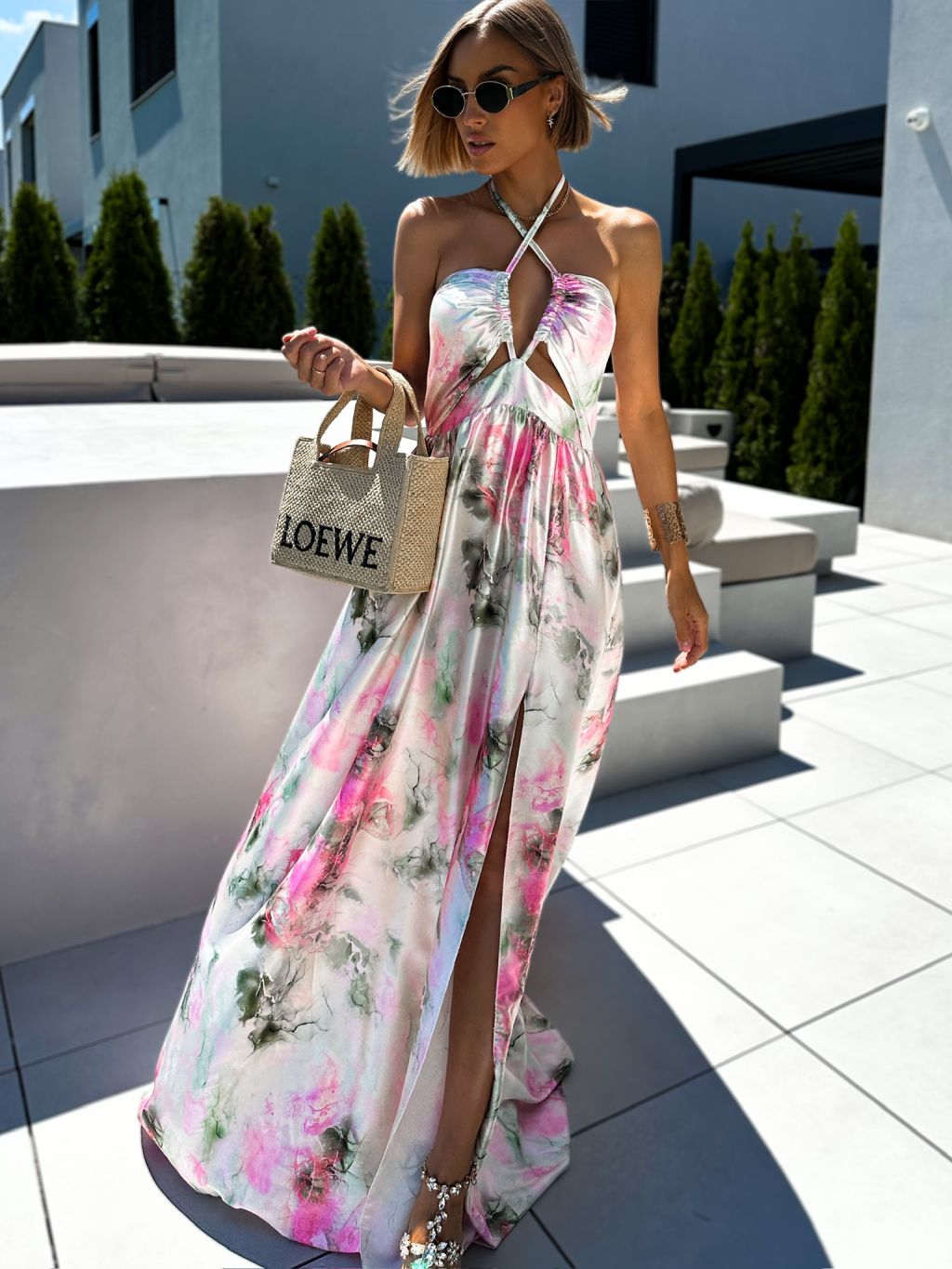 Ružové elegantné šaty ELENET | Erika Fashion